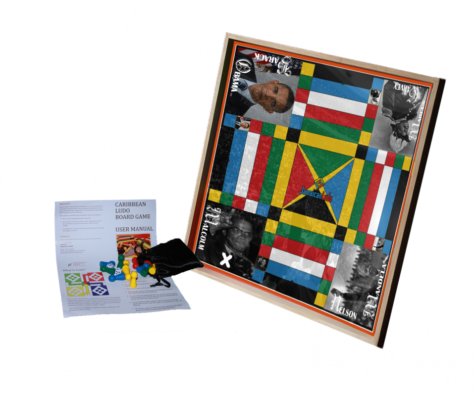 Jamaican Ludo Black Leaders Edition | 24in x 24in Large | Family Night ...