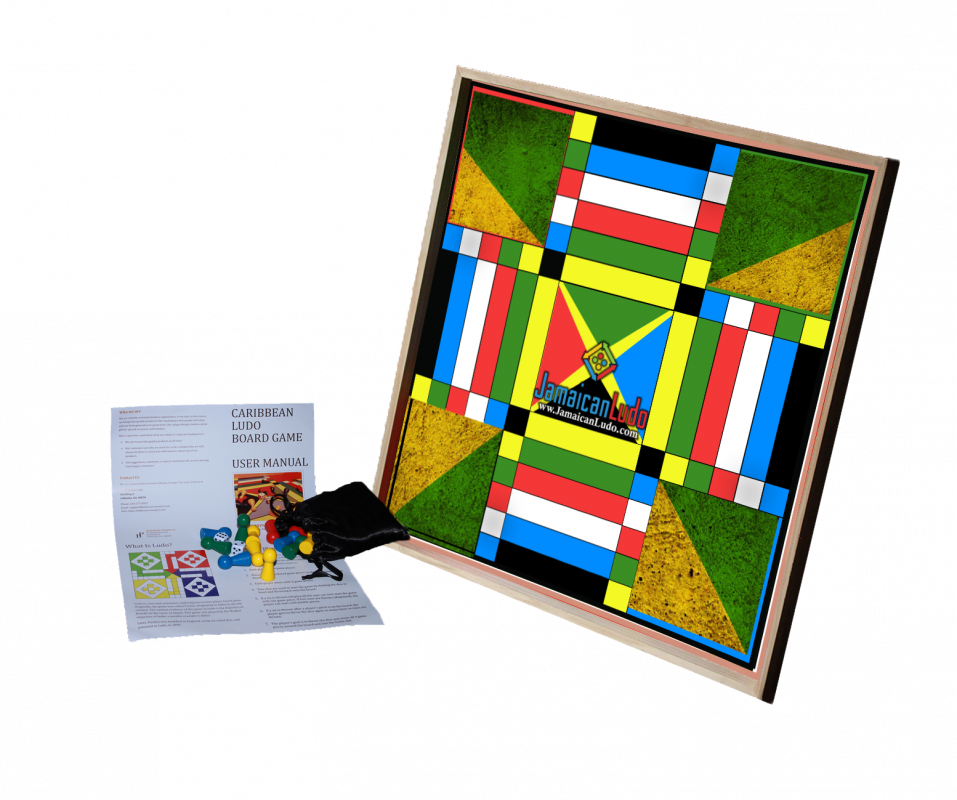 Jamaican Ludo Flag Edition | 24in x 24in Large | Family Night Board ...